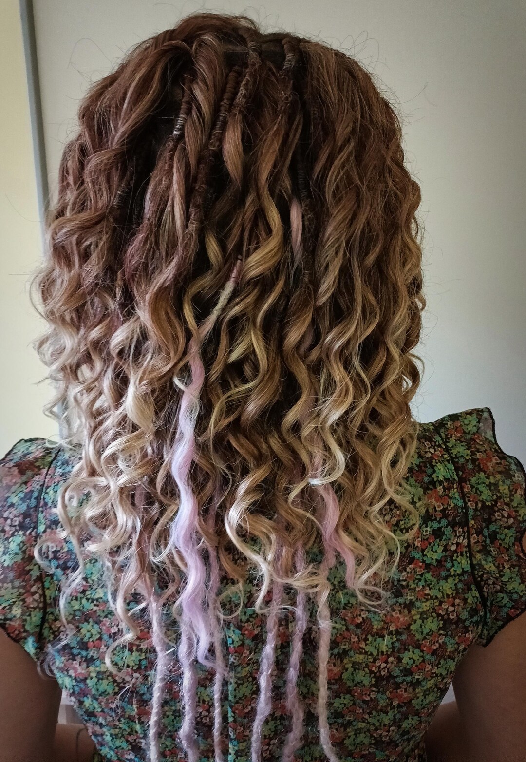 Short Synthetic Waved Dreads Brown Ombre Double Ended/ Short Wave ...