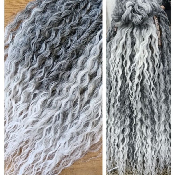 Salt and Pepper Hair Extensions - Etsy