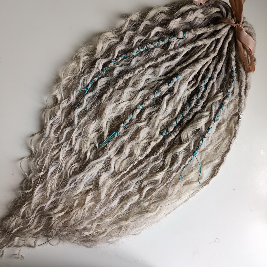 Platinum Curly Hair With Crochet Goddess Locs/ Long Synthetic Ash ...