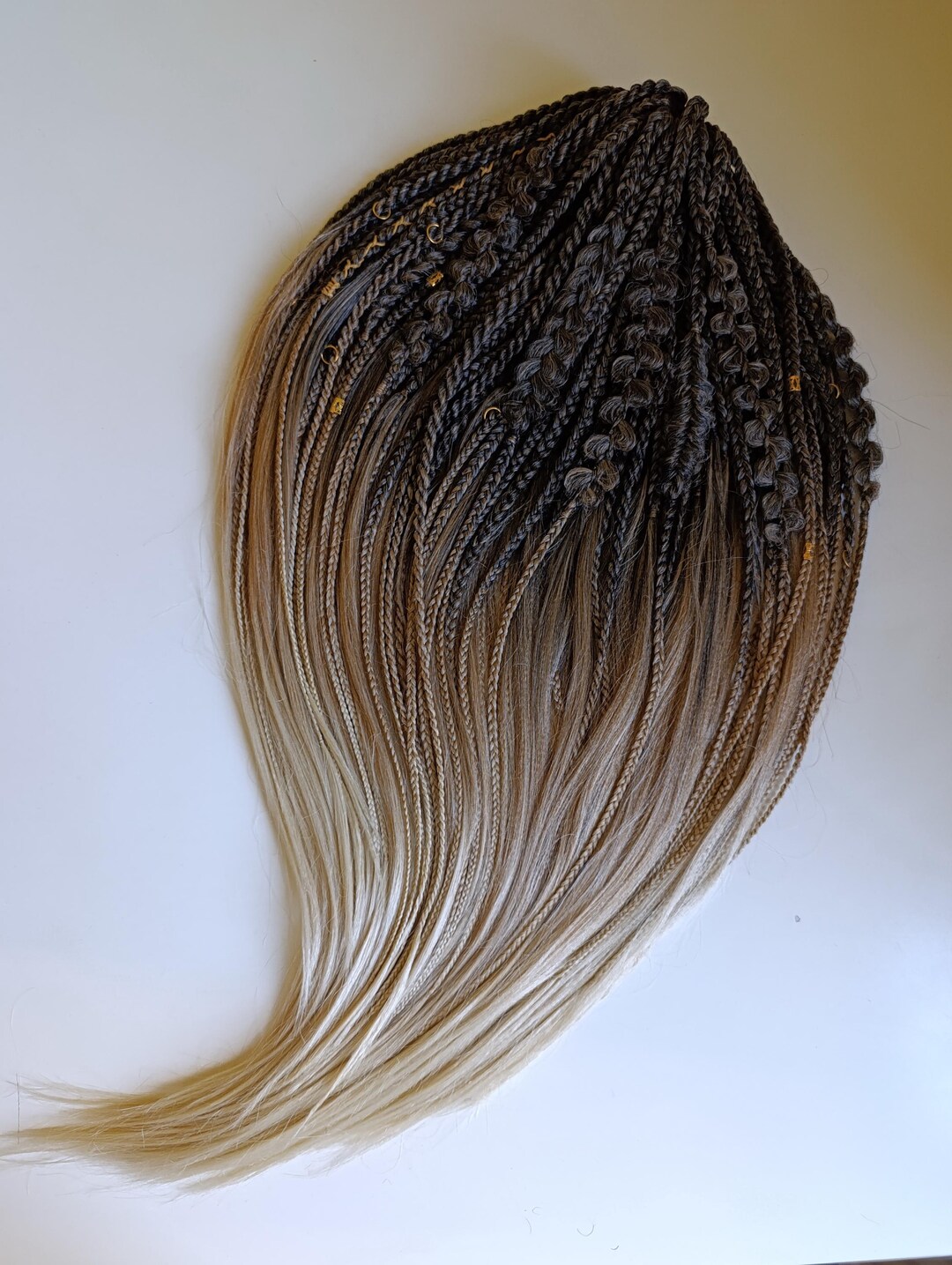 Brown to Blonde Ombre Braid Hair/ Handmade Braid in Dreads/ Synthetic ...