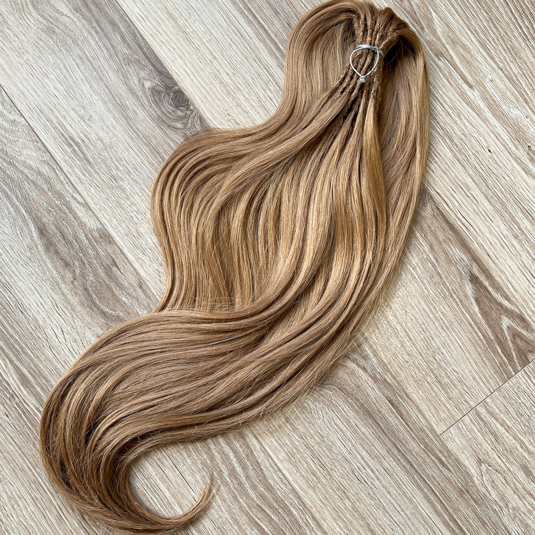Caramel Blonde Long Straight Hair Extensions, Natural Look Synthetic ...