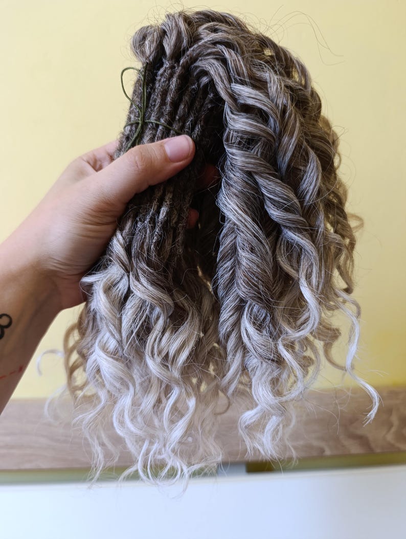 Brown to Blonde Curly Dreads, Boho Dreadlock Extensions, Short and Long ...
