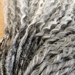 Salt and Pepper Synthetic Curly Locks Double Ended, Long Wavy Hair ...