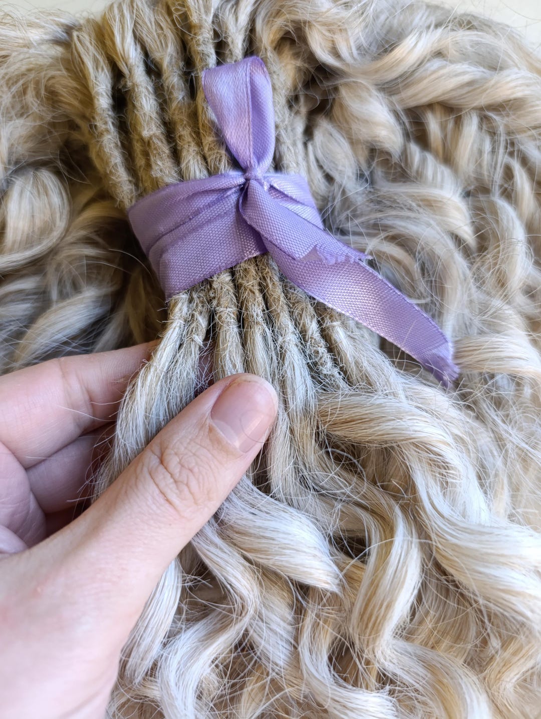 Blonde Loose Wave and Curls/ Platinum Handmade Wave Dreads Double Ended ...