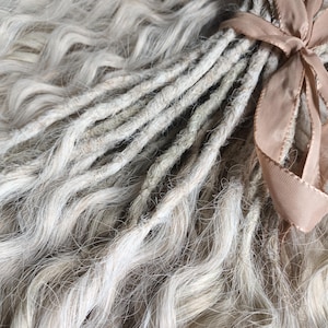 Synthetic Curly Locks Double Ended, White Long Wavy Hair Extensions ...