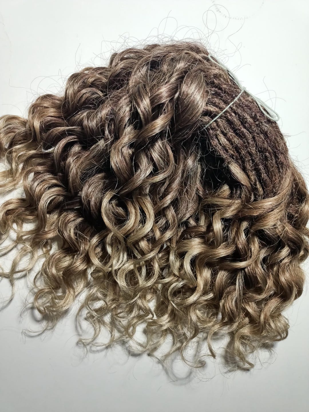 Short Handmade Wave Dreads Double Ended/ Light Brown to Beige Ombre ...