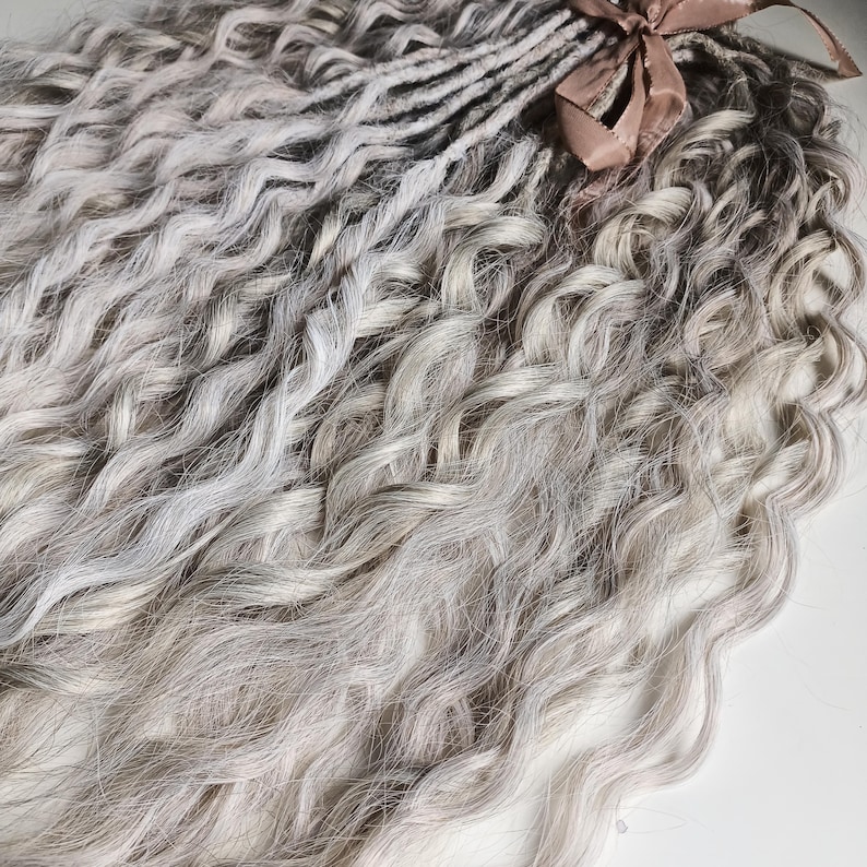 Synthetic Curly Locks Double Ended, White Long Wavy Hair Extensions ...
