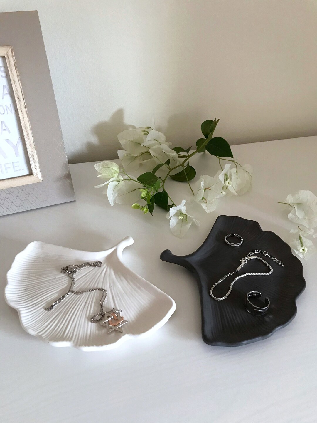 Tray Leaf Jesmonite Gingko Biloba Leaf Jewelry Dish - Etsy
