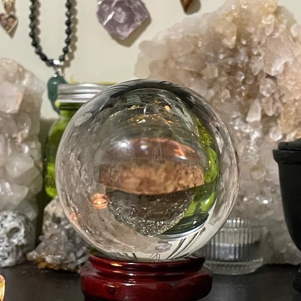 Large Crystal Ball Stand - Etsy