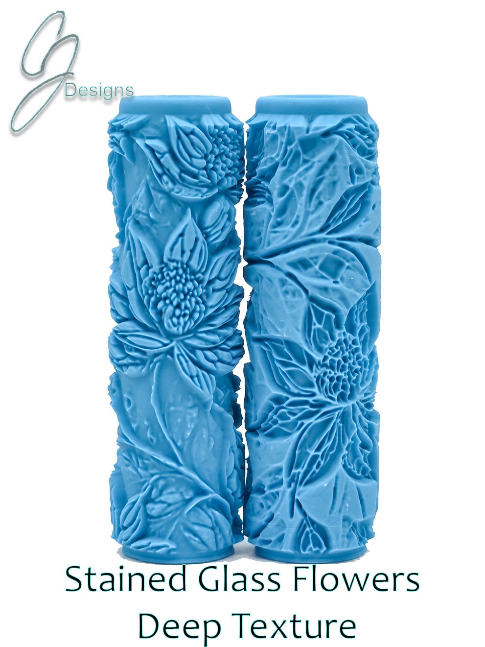 Stained Glass Flowers Deep Impression Texture Rollers - Etsy