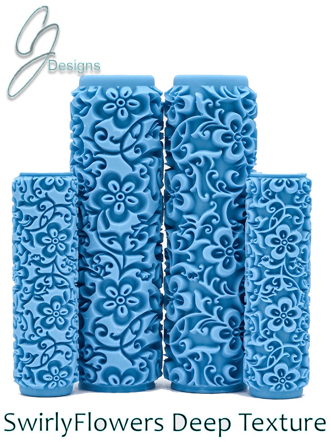 Swirly Flowers Deep Impression Texture Roller - Etsy
