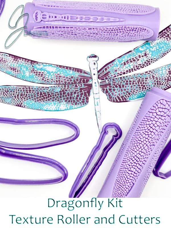 Dragonfly Parts Intricate Detail Texture Roller or Cutters - Etsy
