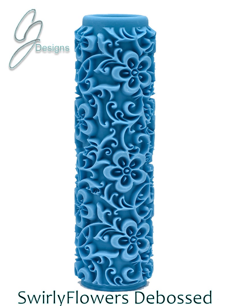 Swirly Flowers Deep Impression Texture Roller - Etsy