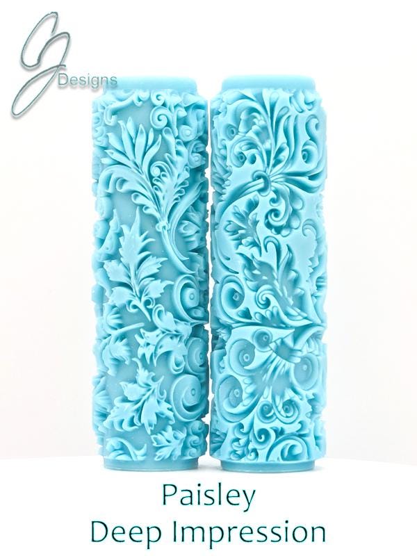 Paisley Deep Impression Texture Roller - Etsy