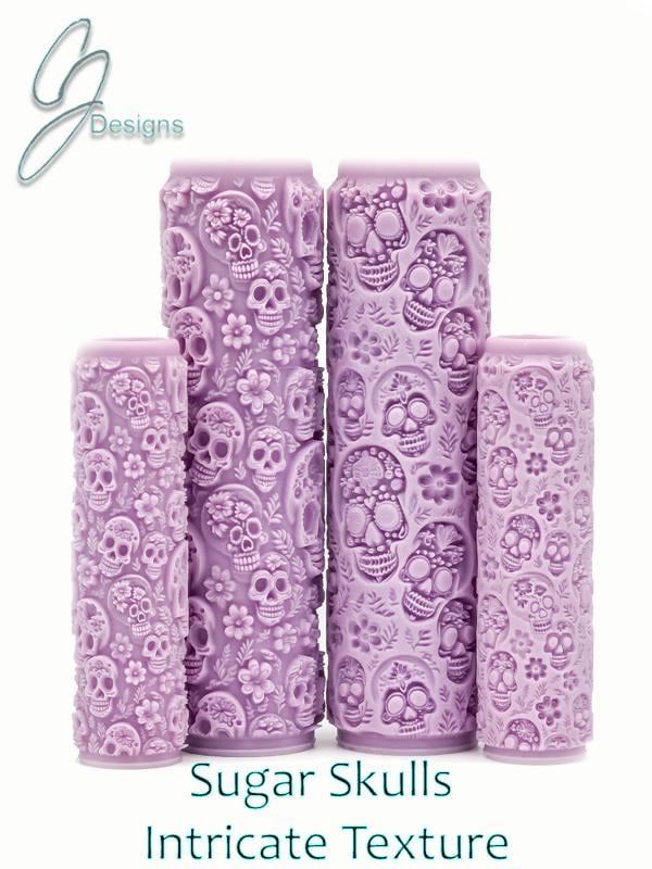 Sugar Skulls Intricate Detail Texture Roller - Etsy
