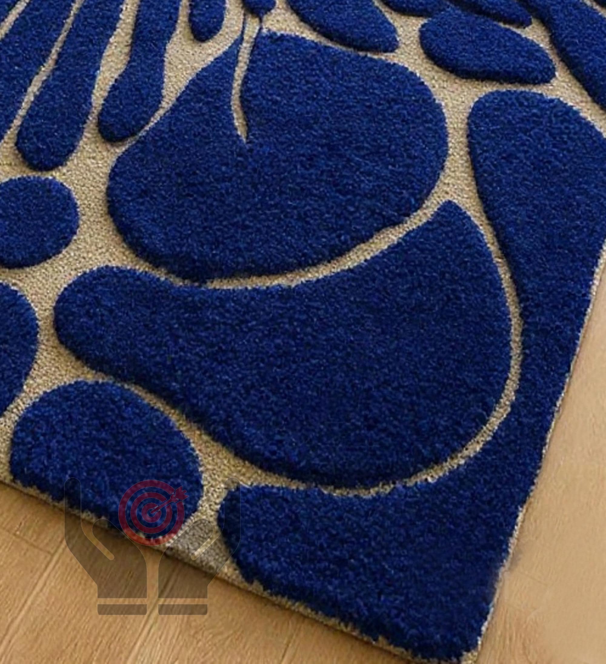 Hand-tufted Wool Amoeba Rug: Wavy Modern Accent Rug - Etsy