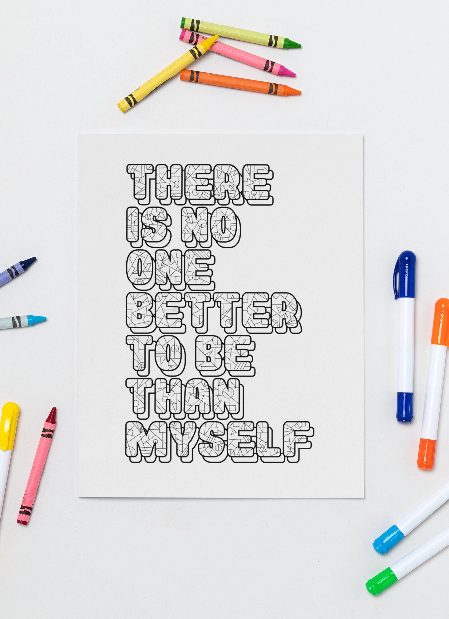 Coloring Page Printable | Kids Motivational Quote Coloring Page | Adult ...