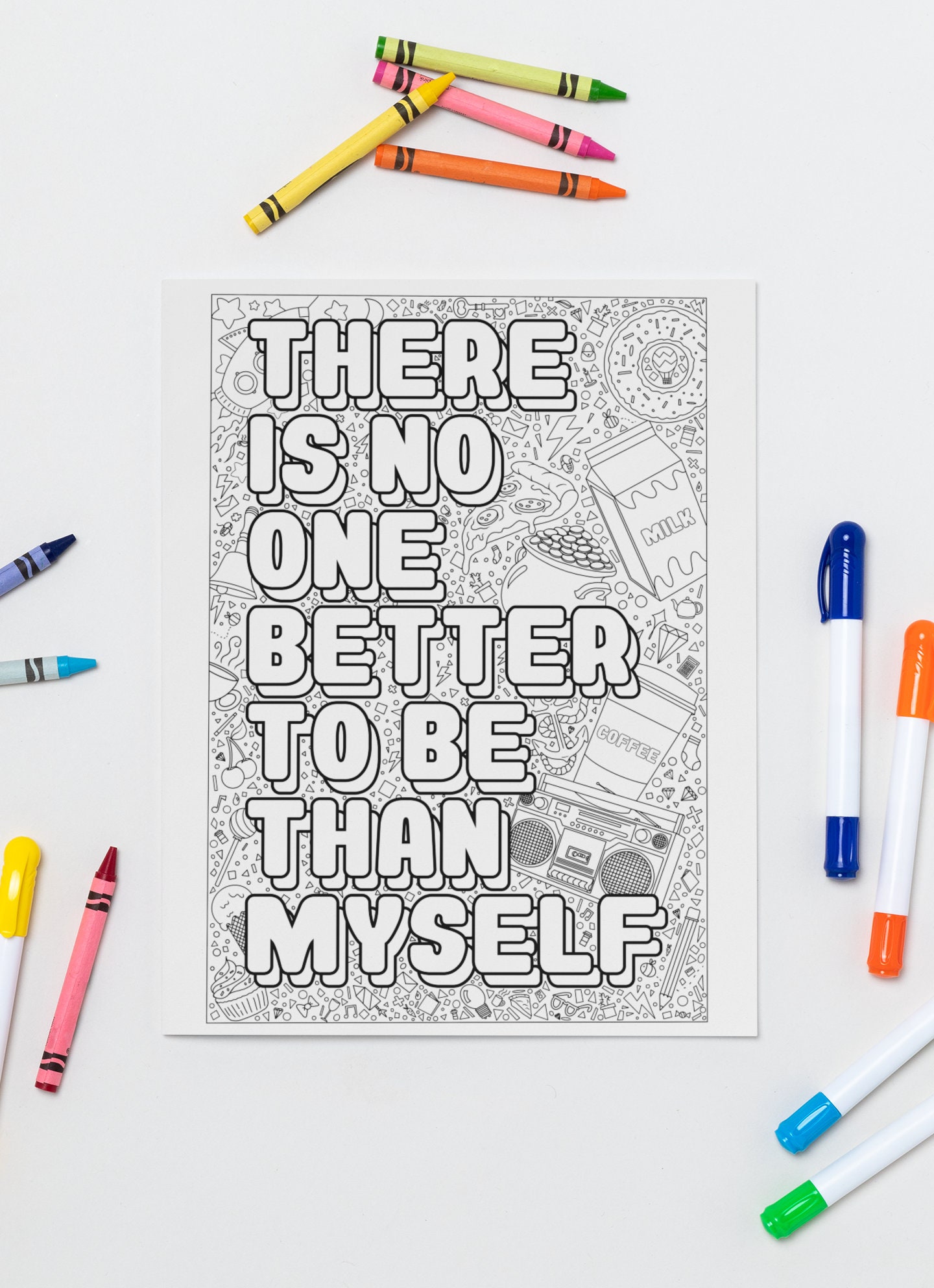 Kids Motivational Quote Coloring Page | Adult Motivational Quote ...