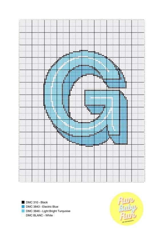 G Letter Cross Stitch Pattern. Digital Download. - Etsy