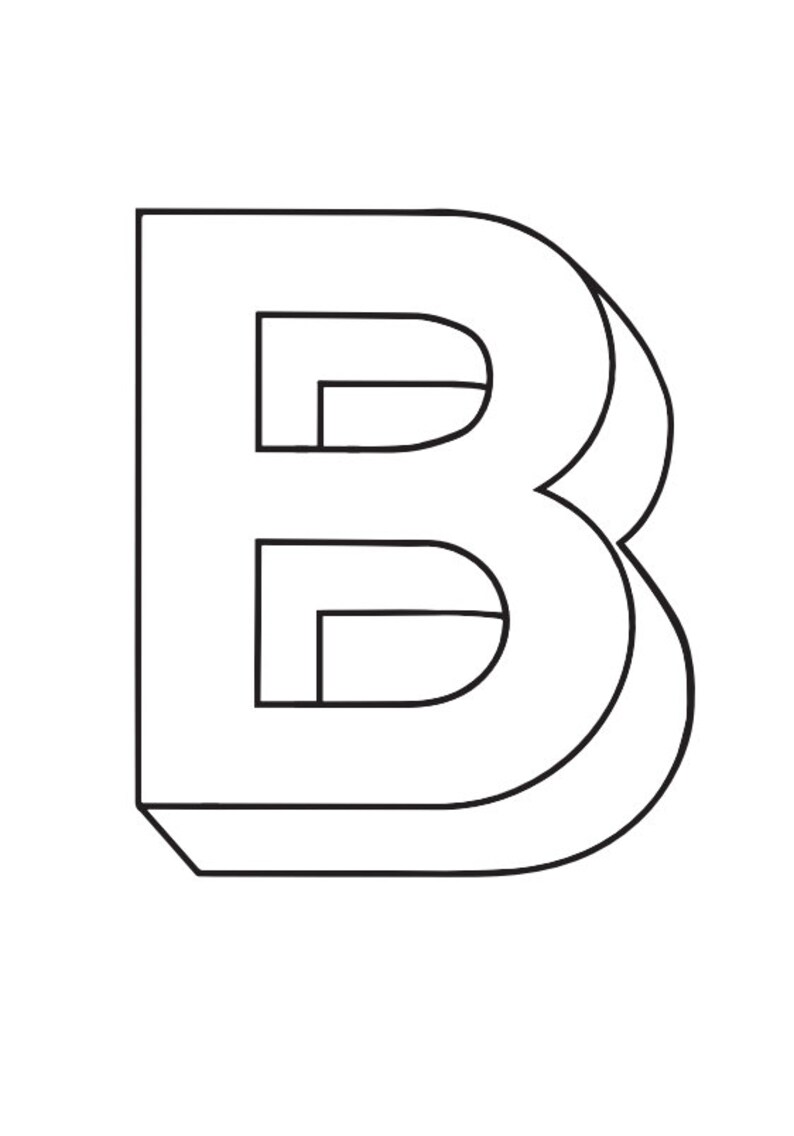 Digital Download ABC Letter Outlines Alphabet Coloring. Design Your Own ...