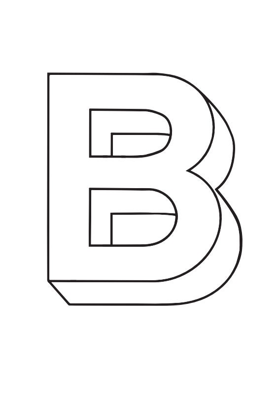Digital Download ABC Letter Outlines Alphabet Coloring. Design Your Own ...