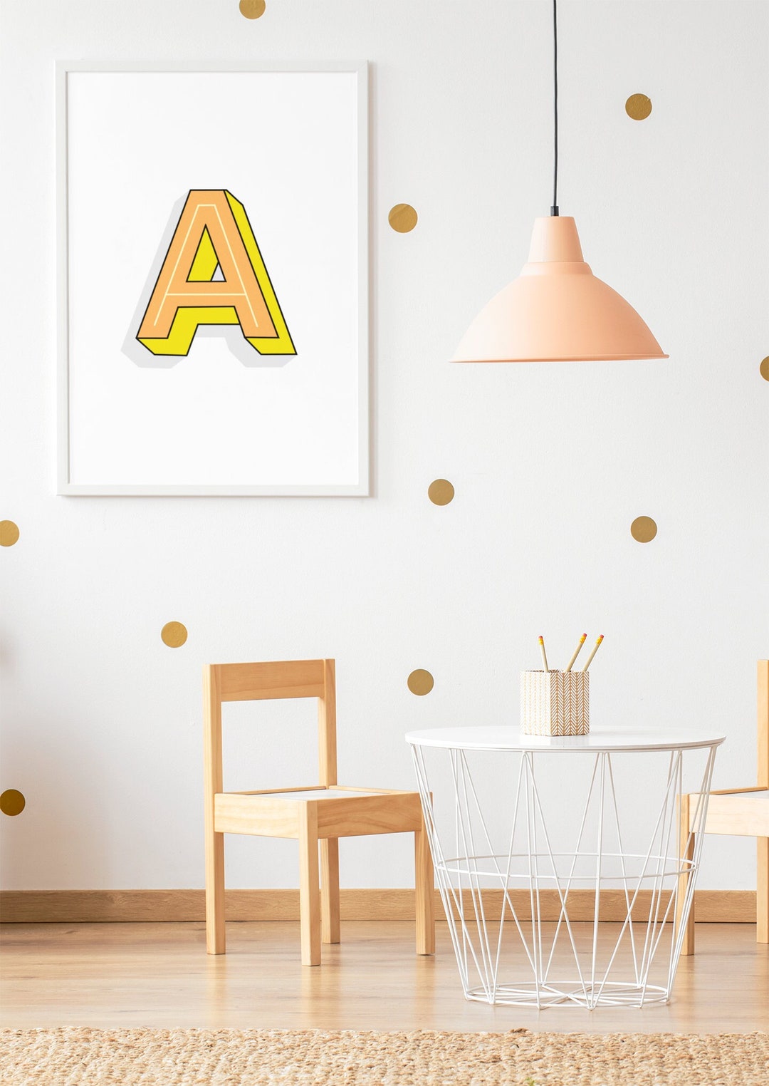 A Letter Printable. Bold Typography. Digital Artwork. Name Print ...