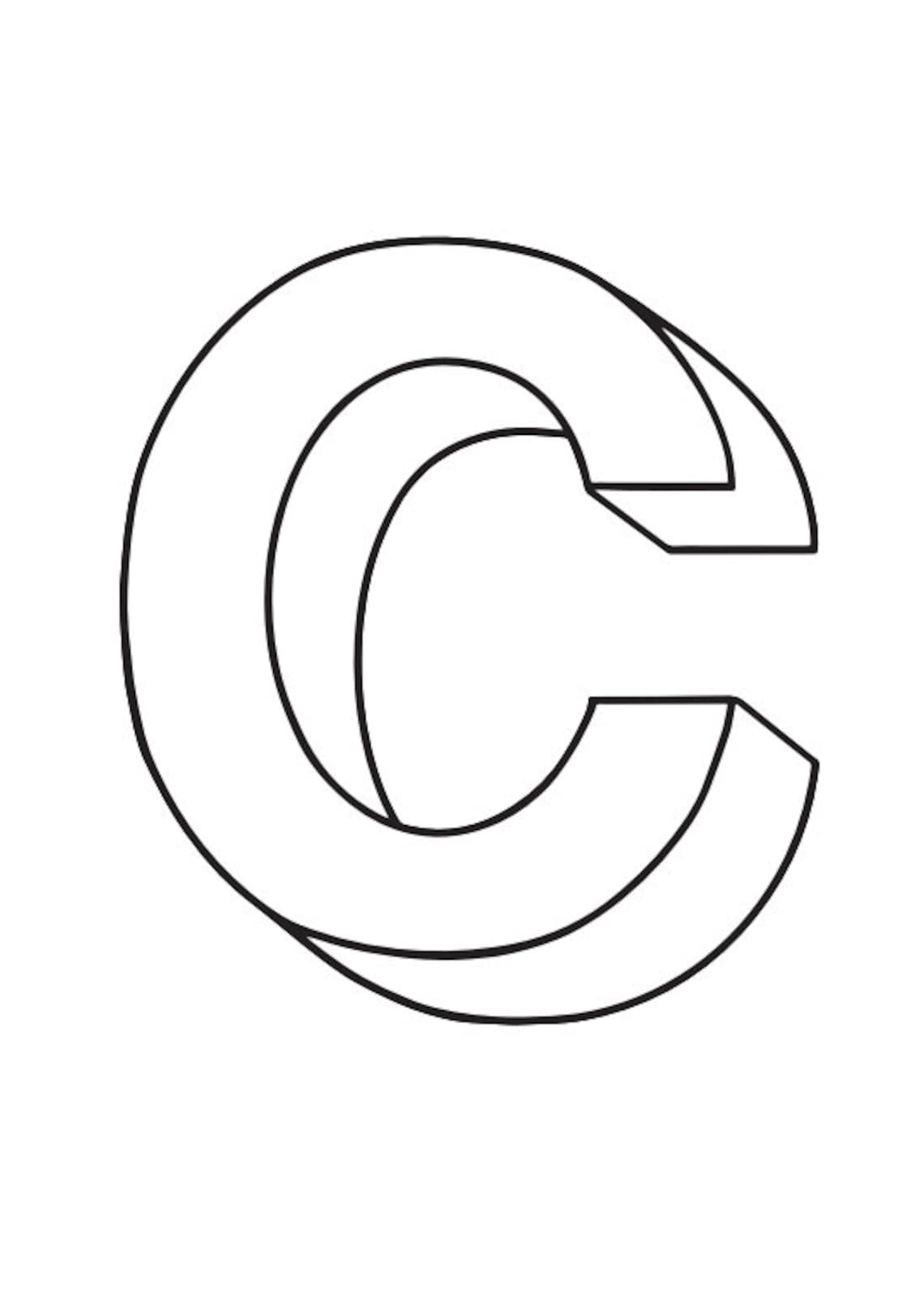 Digital Download ABC Letter Outlines Alphabet Coloring. Design Your Own ...