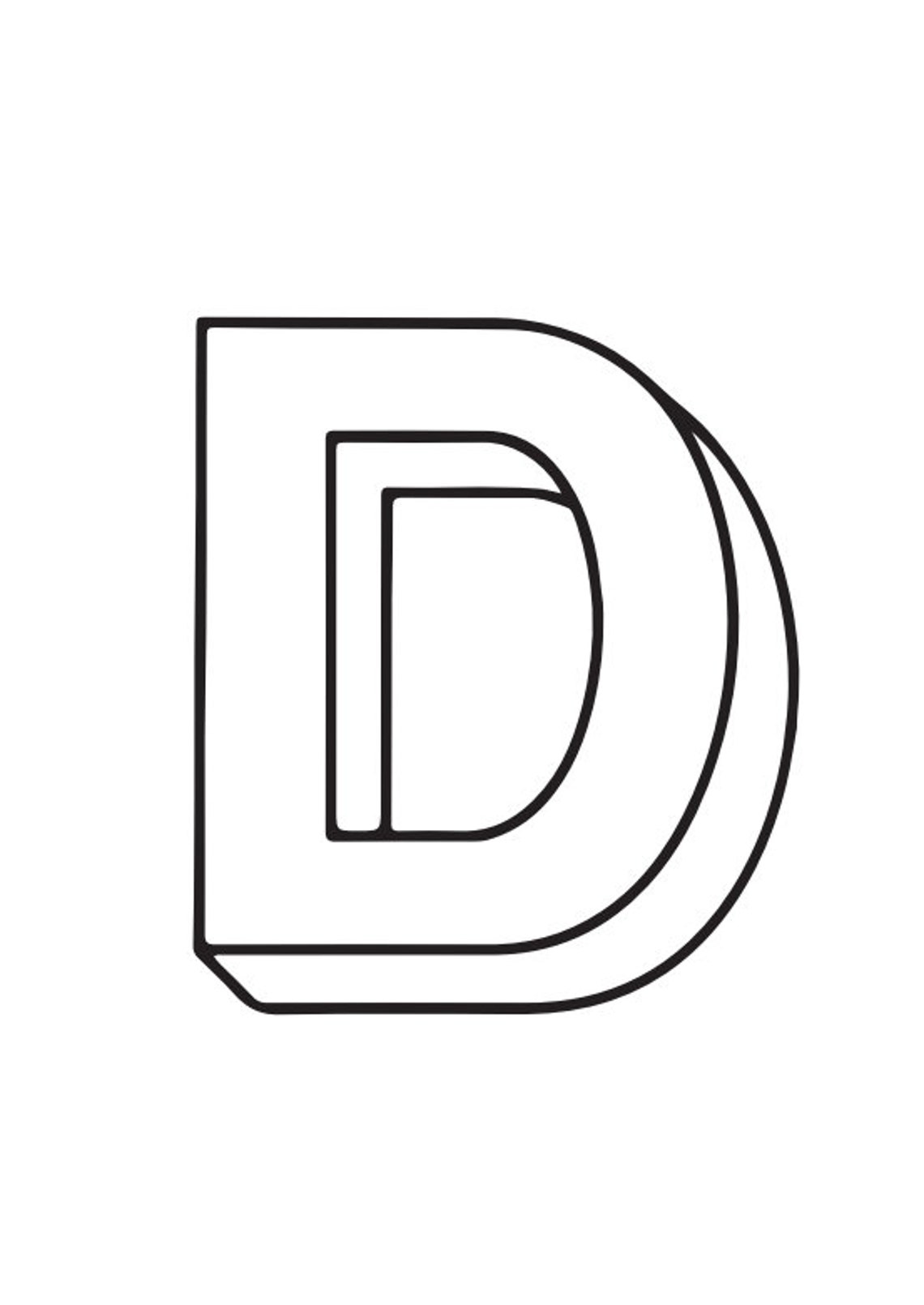 Digital Download ABC Letter Outlines Alphabet Coloring. Design Your Own ...