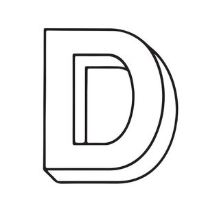 Digital Download ABC Letter Outlines Alphabet Coloring. Design Your Own ...