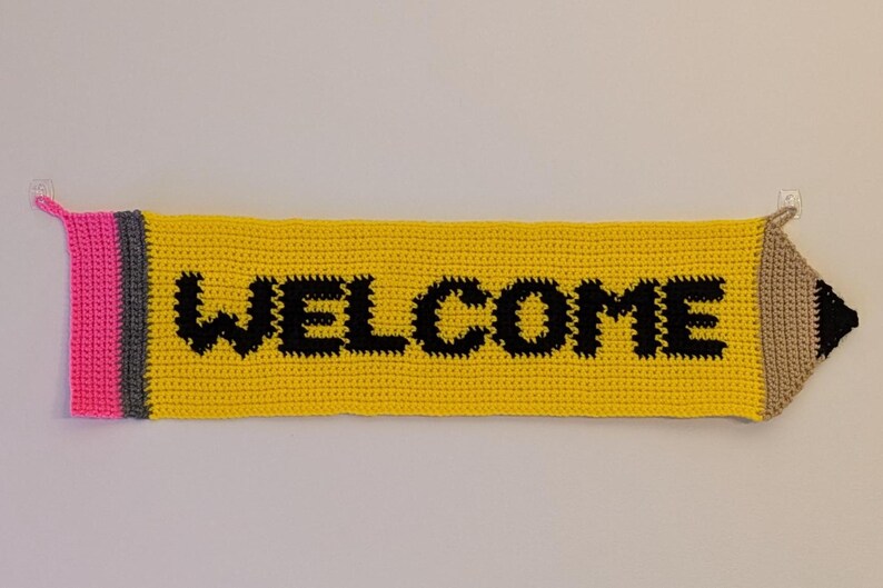 Welcome Pencil Banner Crochet Pattern - Etsy