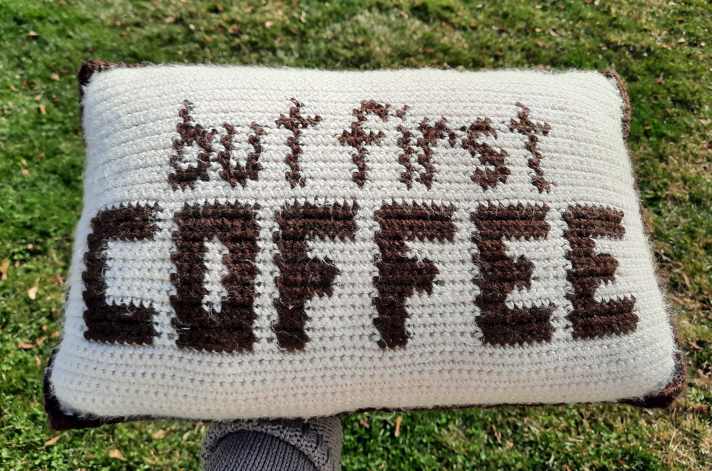 But First Coffee - Crochet Pillow Pattern - Etsy