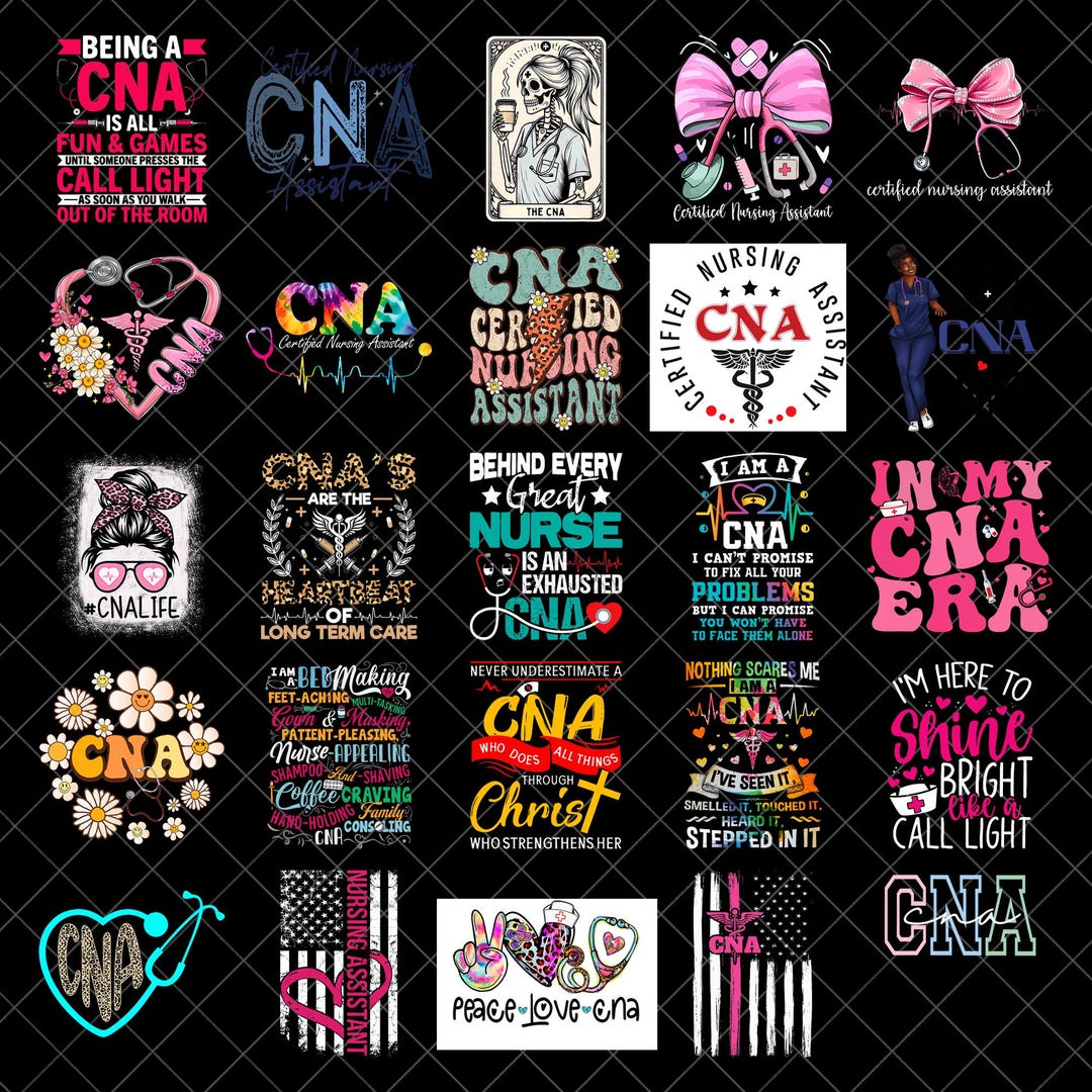 Nurse Cna Floral Png Bundle, Floral Bow Nurse Cna Stethoscope Png ...