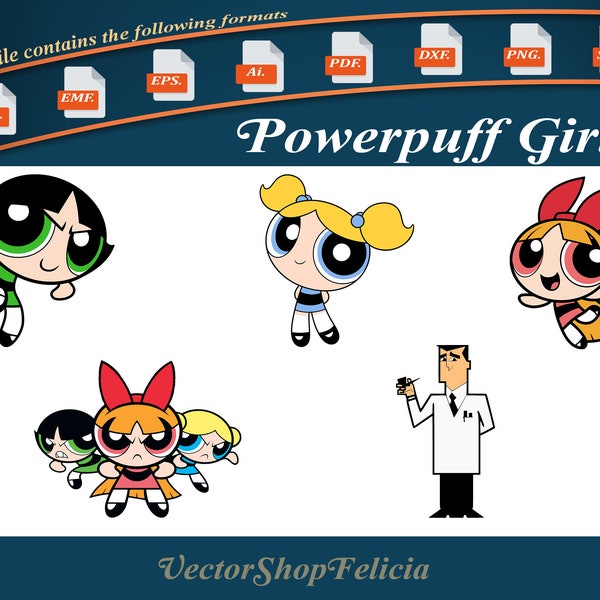Powerpuff Girls Vector - Etsy