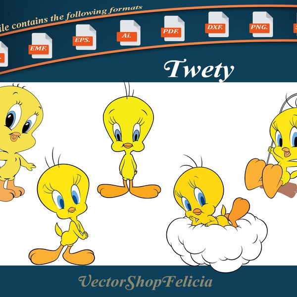 Tweety Bird Svg - Etsy