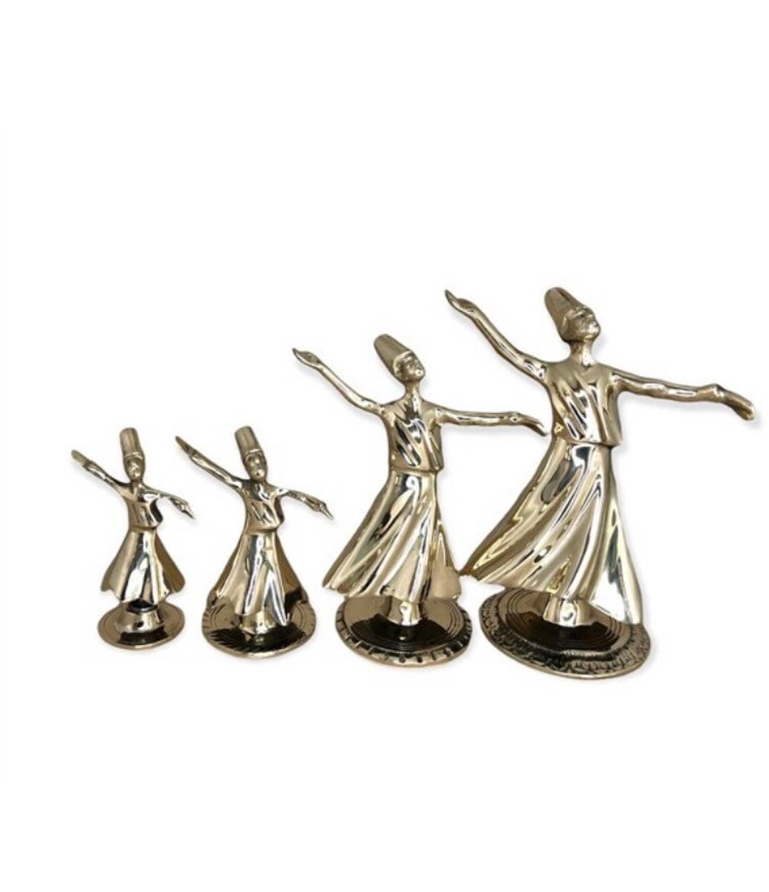 Whirling Dervish Figurine, Set of 4, Dancing Dervish, Sufi Dance ...