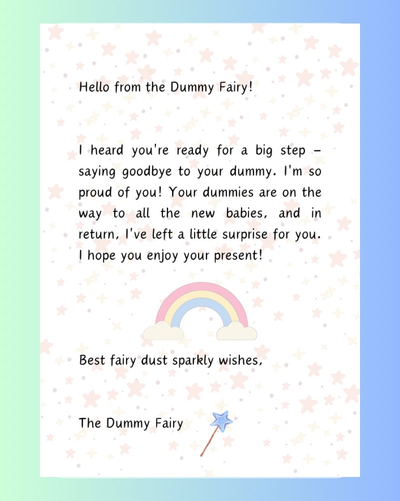 Magical Dummy Fairy Letters Printable Digital Download PDF Pacifier ...