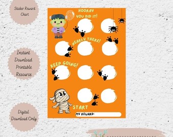 Halloween Kids Reward Chart - Etsy