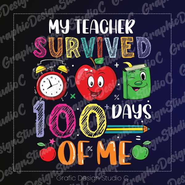 My Students Survived 100 Days of Me Svg - Etsy