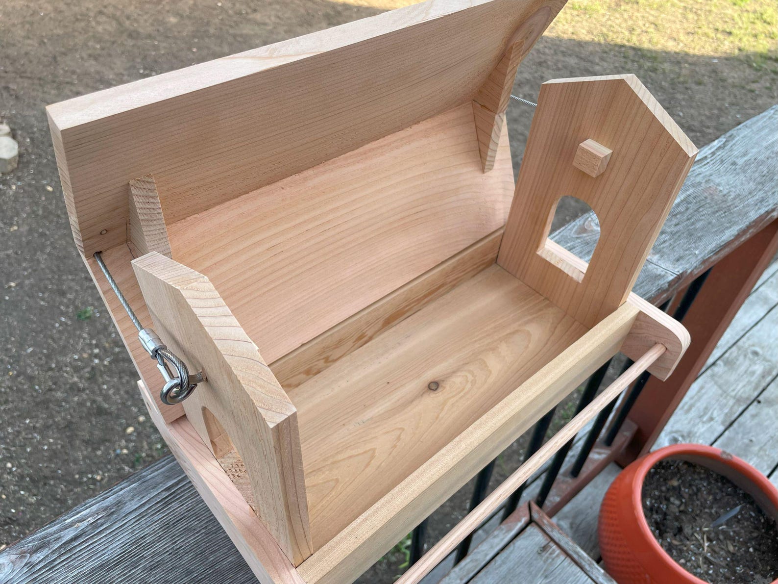 Large, Handmade Fly Through Feeder With High Capacity Seed Tray - Etsy