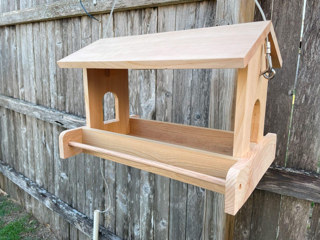 Large, Handmade Fly Through Feeder With High Capacity Seed Tray - Etsy