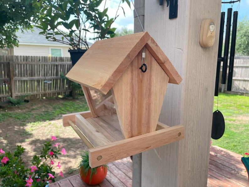 Hand Crafted Hanging Bird Feeder Made of Cedar to Keep Your - Etsy