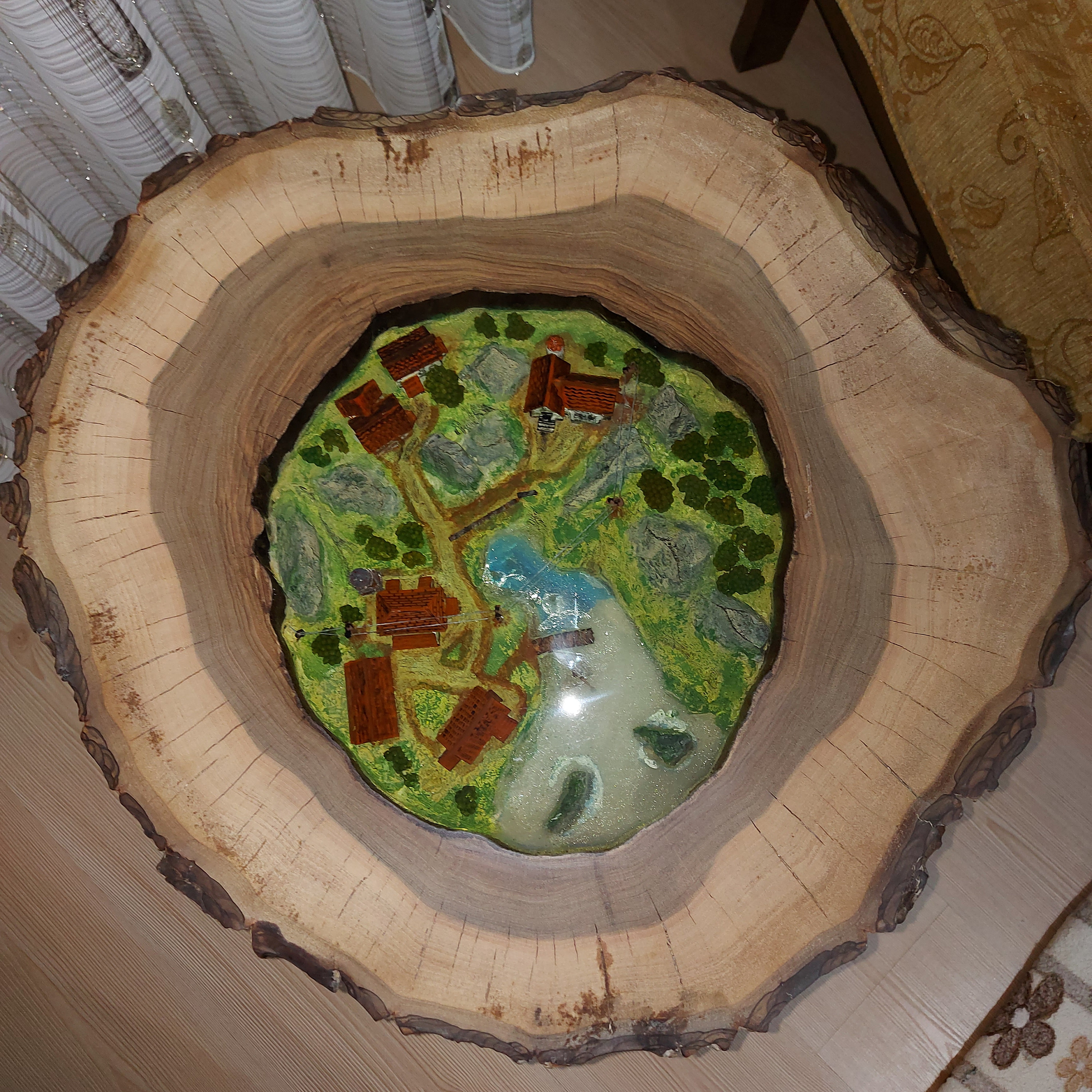 Diorama Walnut Tree Log Coffee Table 3D - Etsy