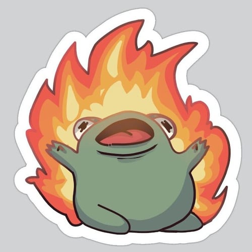Arson Frog Sticker // Frog Meme Stickers Frog Sticker for - Etsy