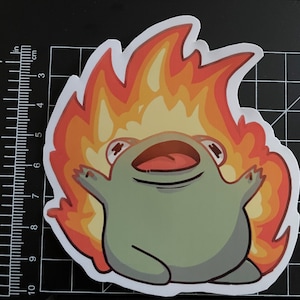 Arson Frog Sticker // Frog Meme Stickers, Frog Sticker for Luggage ...