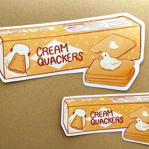 Cream Quackers Goose Vinyl Sticker// Meme Goose Sticker Vinyl Water ...