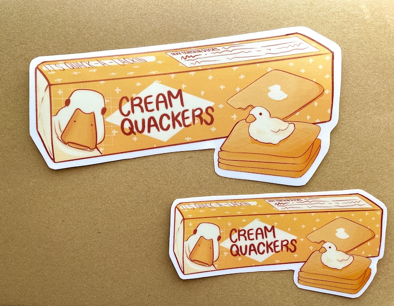Cream Quackers Goose Vinyl Sticker// Meme Goose Sticker Vinyl - Etsy