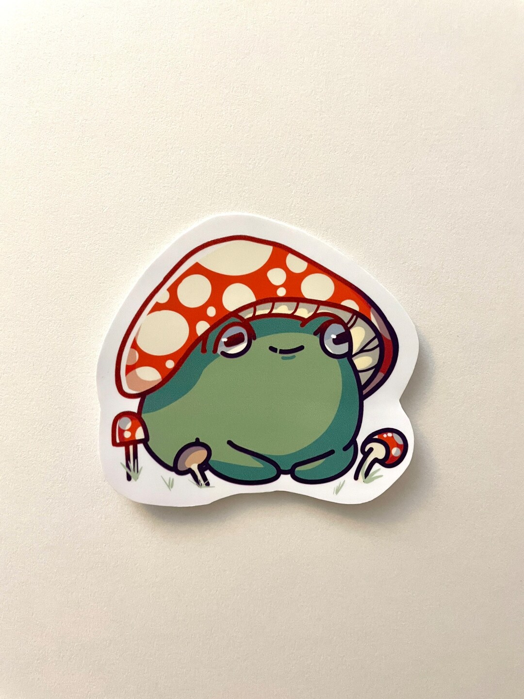 Cottagecore Mushroom Frog Sticker // Frog Meme Stickers, Frog Sticker ...