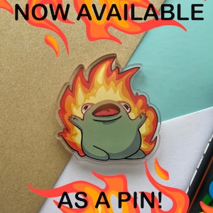 Arson Frog Sticker // Frog Meme Stickers, Frog Sticker for Luggage ...