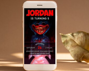 Huggy Wuggy Digital Invitation - Etsy