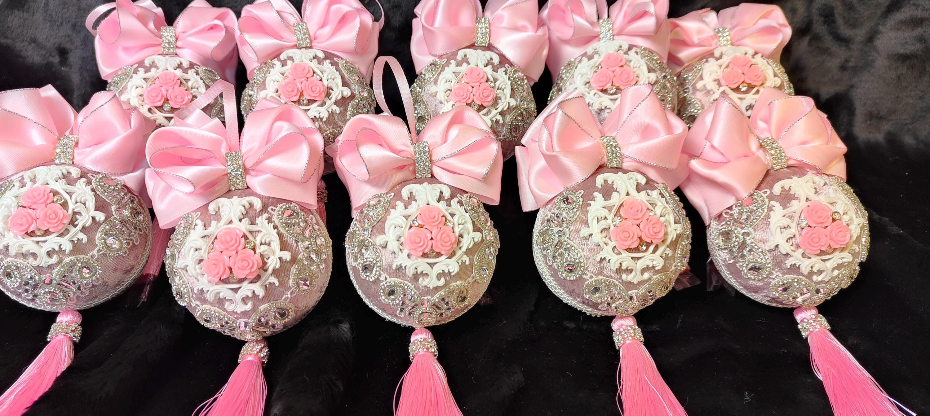 LUXURY CHRISTMAS VELVET Balls, 10 Handmade Baubles, Tree Decor Set ...